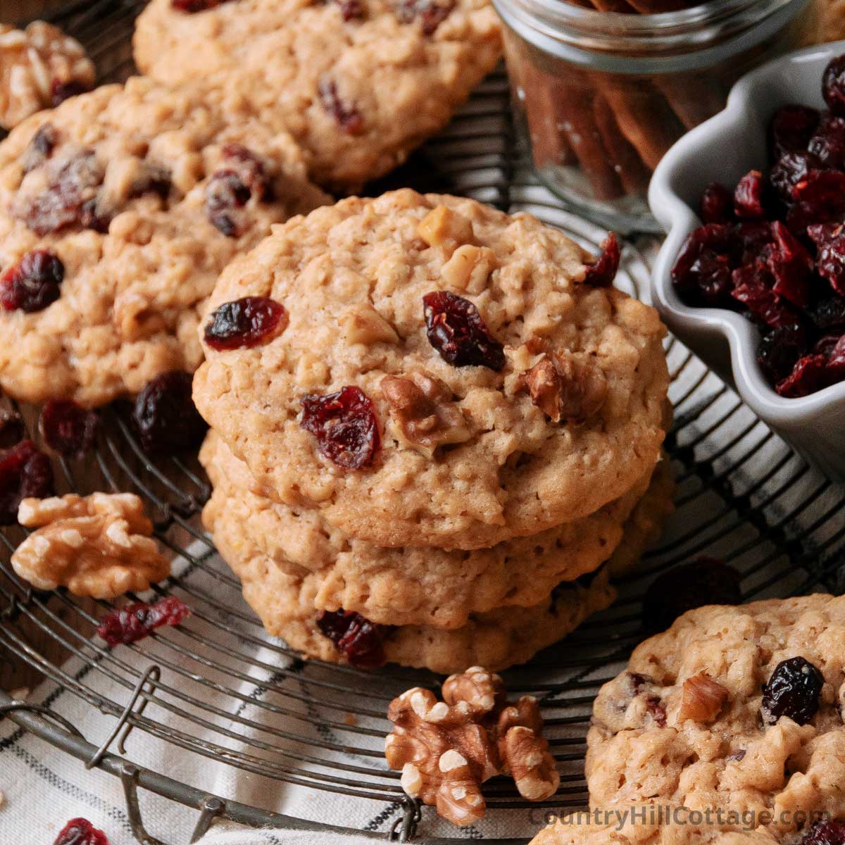 Cranberry Walnut Oatmeal Cookies