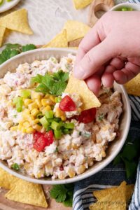 Rotel Corn Dip {Easy 10 Min Recipe}