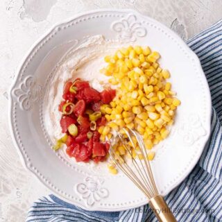Rotel Corn Dip {Easy 10 Min Recipe}