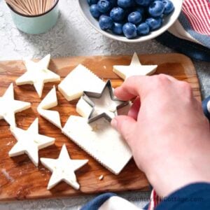 Patriotic Watermelon Feta Skewers