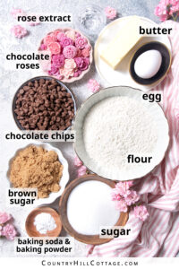 Rose Chocolate Chip Cookies